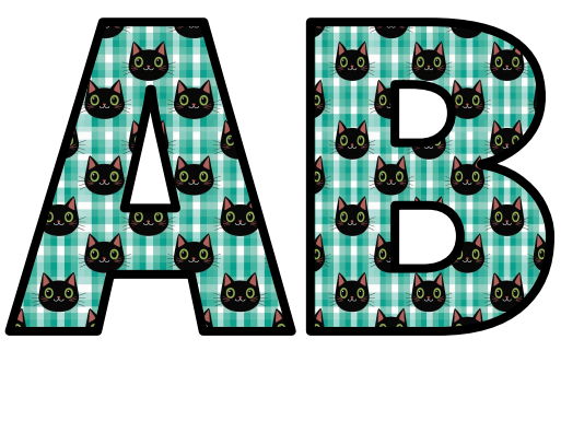 Back Cats Pets Lettering Set Display Title Letters Numbers Signs ...