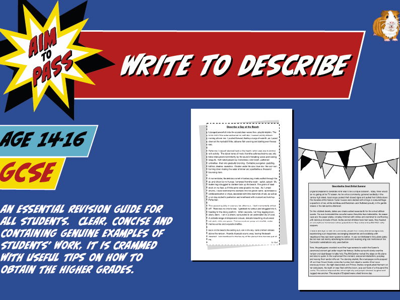 Write To Describe GCSE English Writing Work Pack 14 16 Years