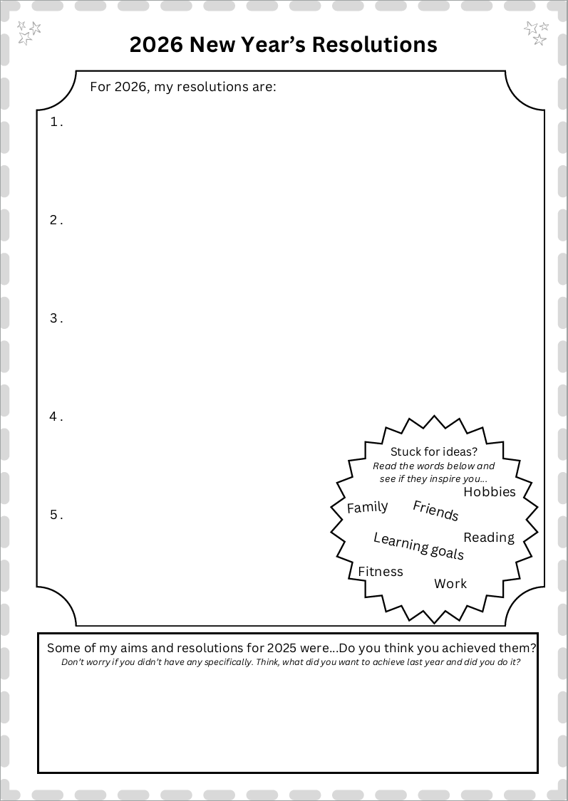 KS3 & KS4 Form Time & PSHE Worksheet for 2026 | Goals & Growth ...