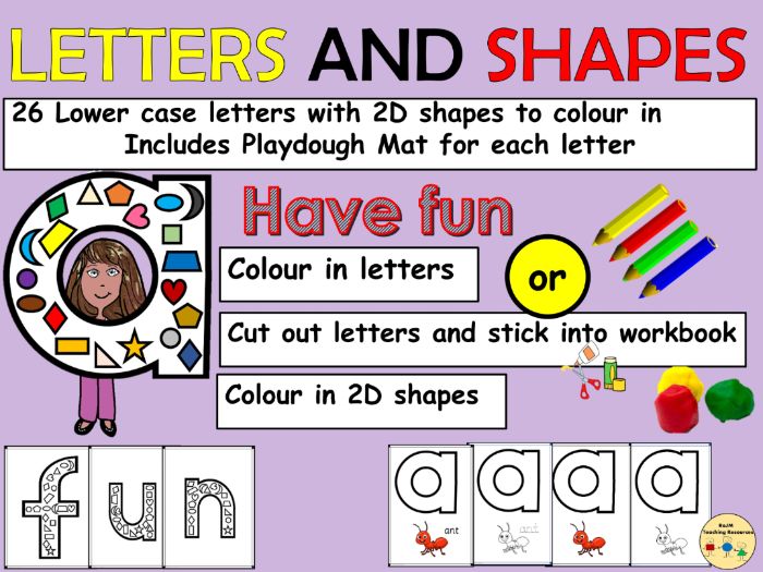 Alphabet Letters and Numbers 2D and 3D Shapes Playdough/Play dough Mats ...