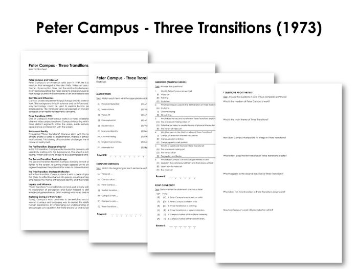 Peter Campus - Three Transitions (1973) | Teaching Resources