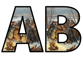 Donner Party in 1846-47 Lettering Set Display Title Letters Numbers ...