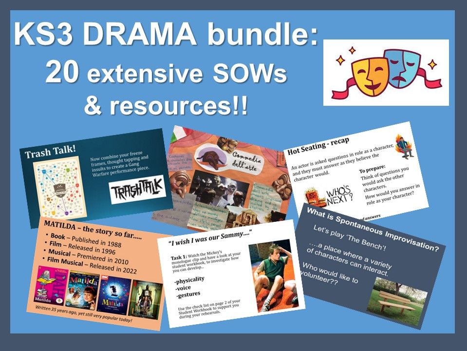KS3 DRAMA Bundle: 20 extensive schemes & resources | Teaching Resources