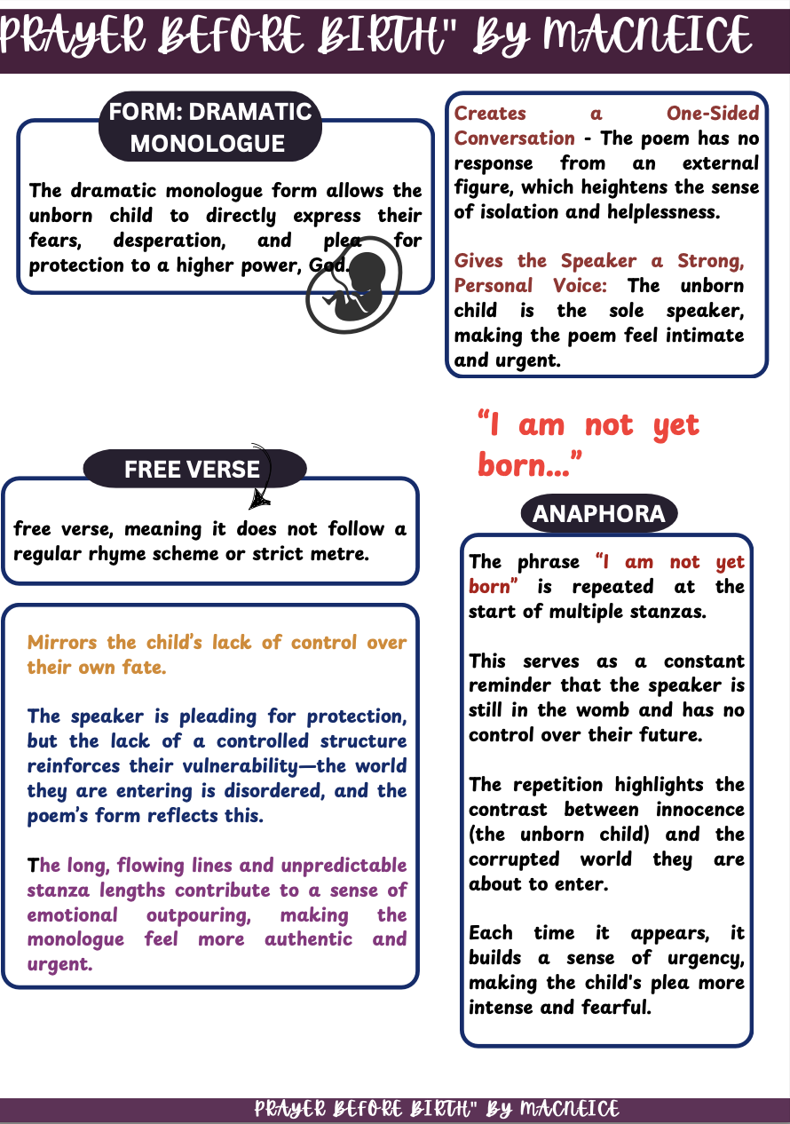 IGCE English Lit - Prayer Before Birth – MacNeice Complete Poetry ...