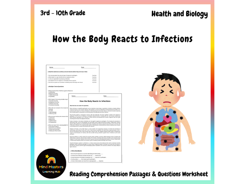How the Body Reacts to Infections Reading Comprehension Passages ...