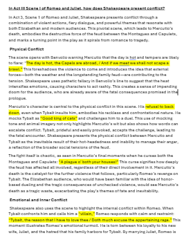 High Level Essay - Conflict in Romeo and Juliet | Teaching Resources