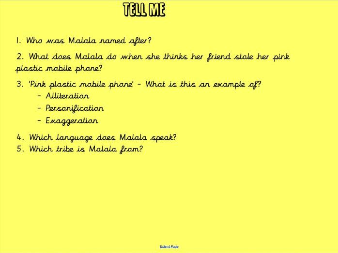 I am Malala week long english lesson | Teaching Resources