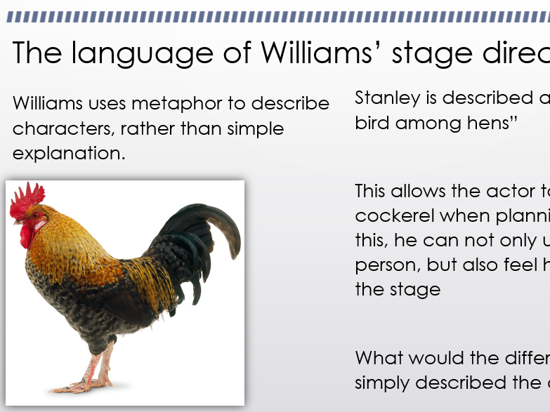 Stage Directions in A Streetcar Named Desire - AQA Dramatic Encounters ...