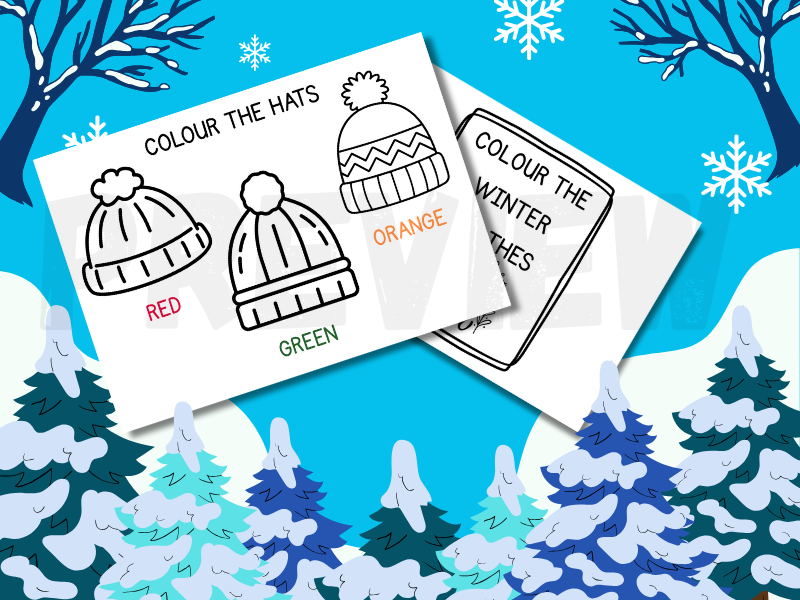 Winter Clothes Colouring Pages – EYFS & KS1 Colouring Worksheets ...