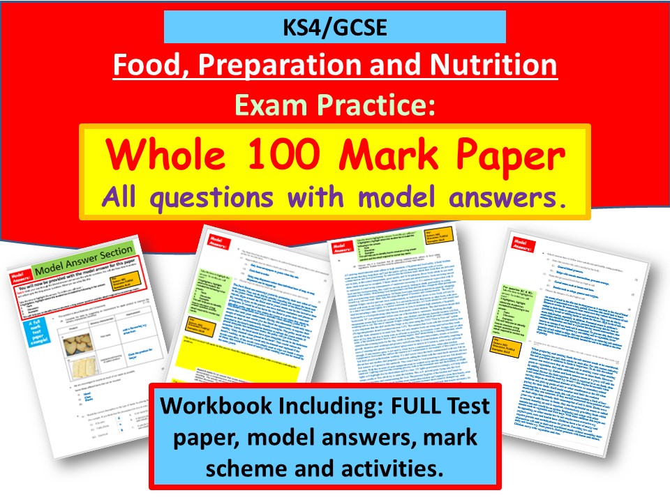 Food Preparation and Nutrition Coursework Guidance & Exam Preparation ...