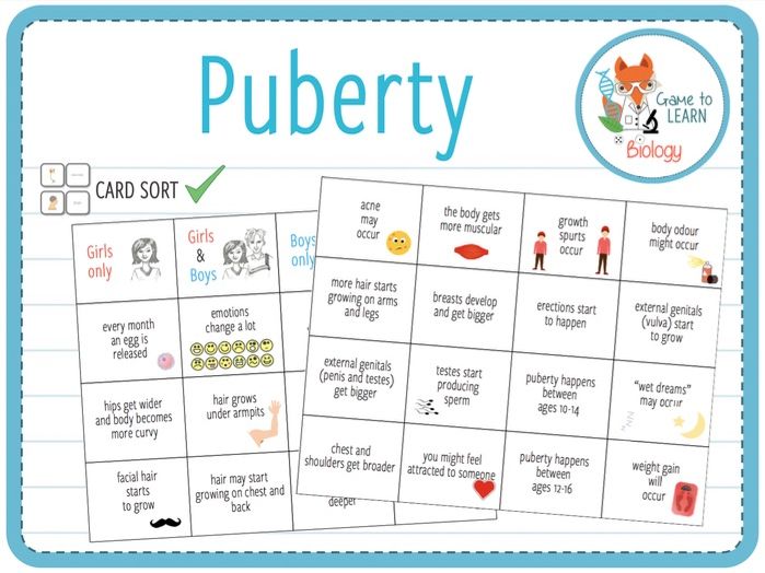 Puberty - Card sort (KS2/3) | Teaching Resources