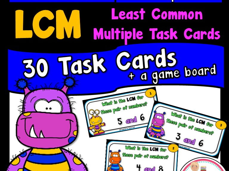 Least Common Multiple Task Cards by teacherstakeout | Teaching Resources