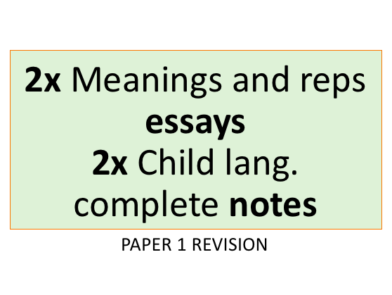 A Level English Language Revision - Teaching Resources - TES
