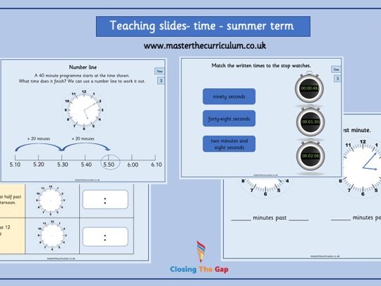 Year 3 - Editable Time Teaching Slides -Maths Measurement - White Rose ...
