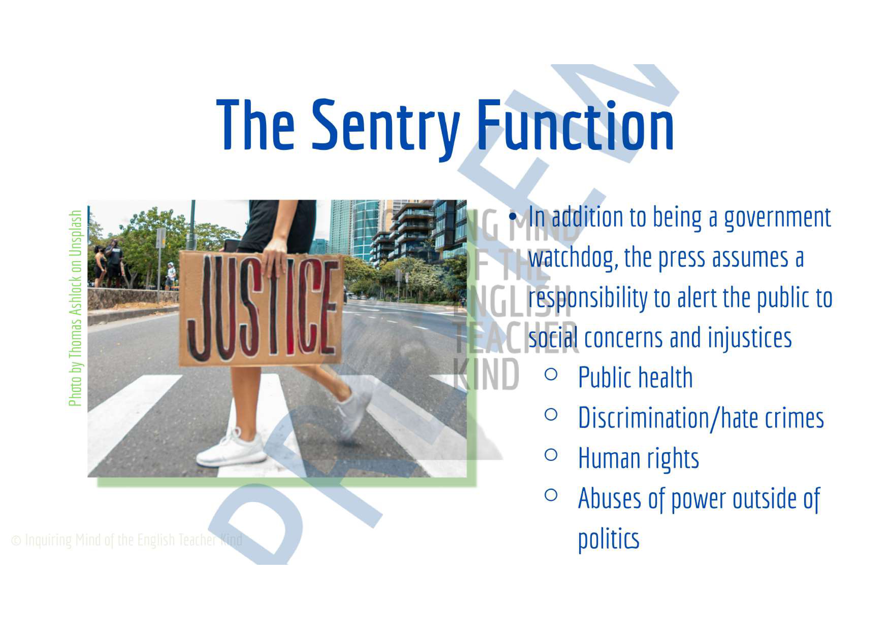 Media Functions PowerPoint for High School (Introduction to Journalism ...