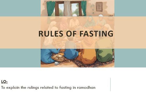 Rules of Fasting | Teaching Resources