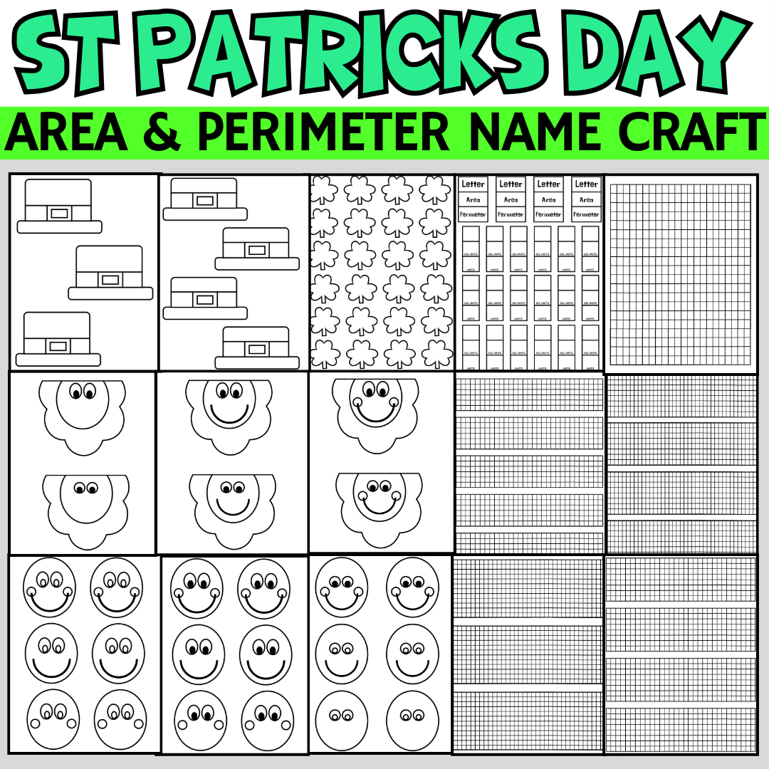 St. Patrick’s Day Area & Perimeter Math Craft | March Activity ...