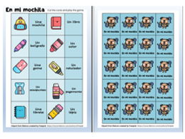 En mi mochila - Backpack - Memory game | Teaching Resources