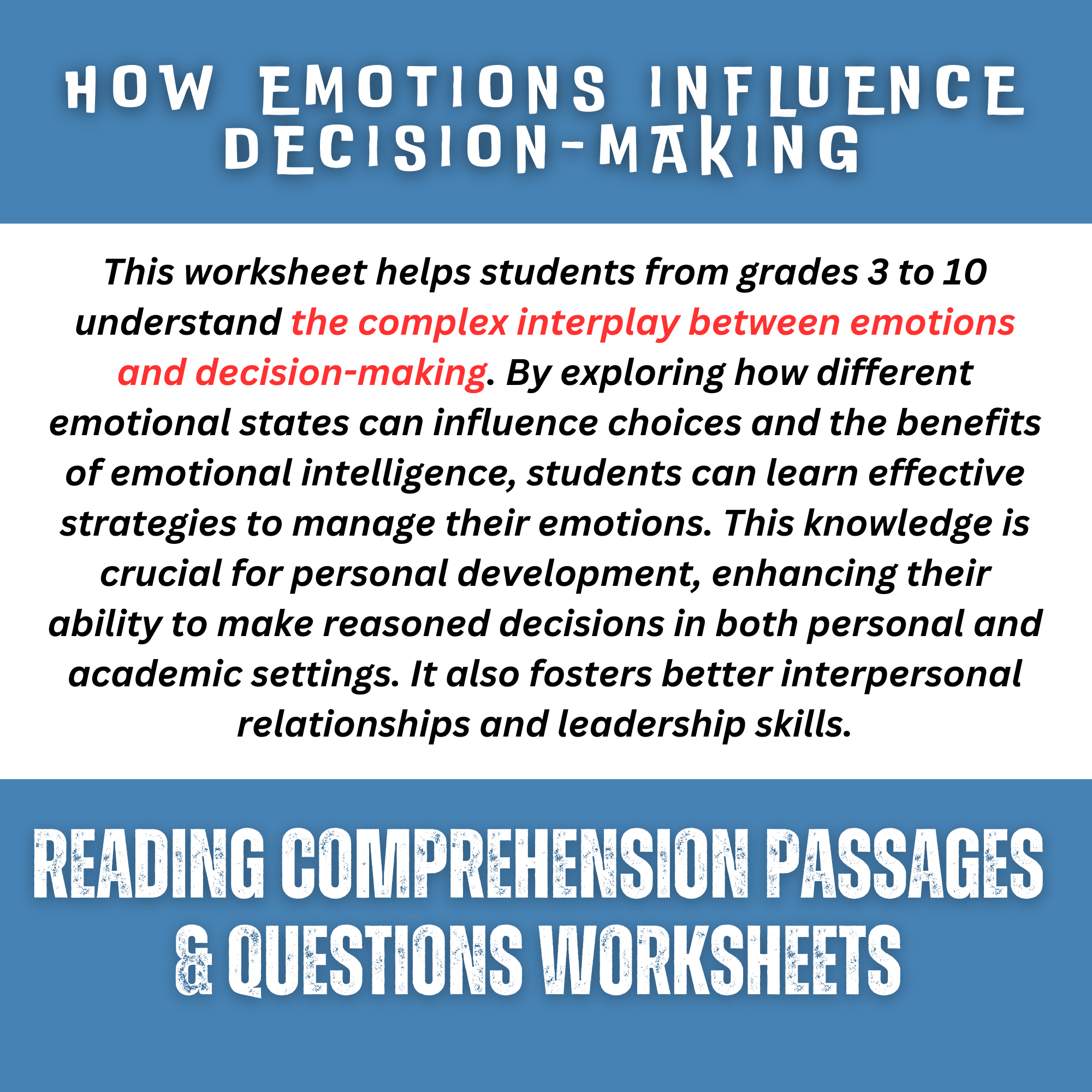 How Emotions Influence Decision-Making -Psychology and Human Behavior ...