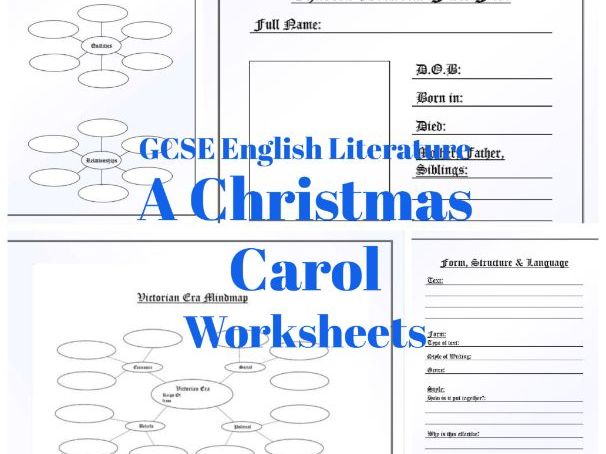 GCSE English Literature A Christmas Carol Worksheets Teaching Resources gcse-english-literature-a-christmas-carol-worksheets-teaching-resources