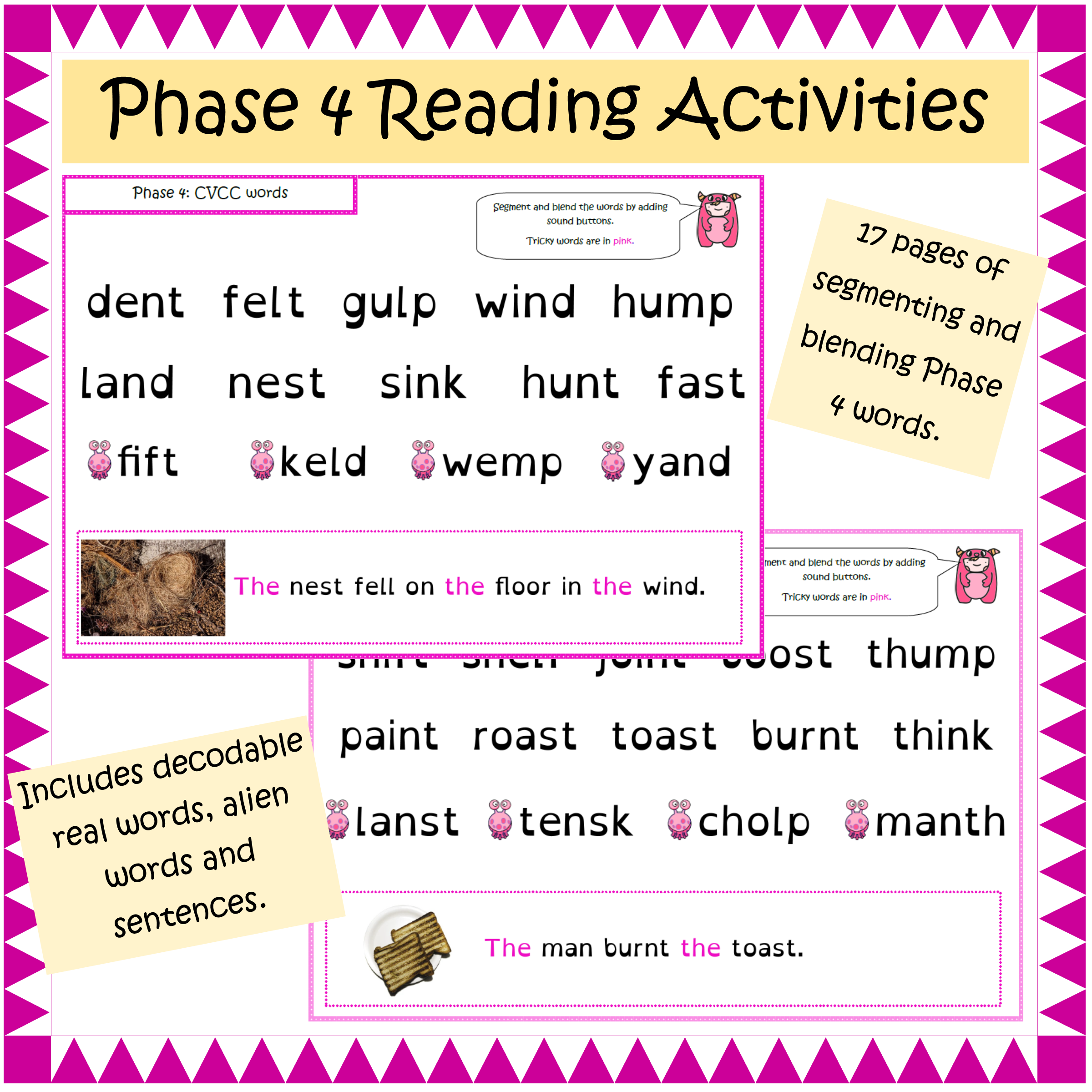 Phase 4 Letters And Sounds Segmenting And Blending Quick Reading 