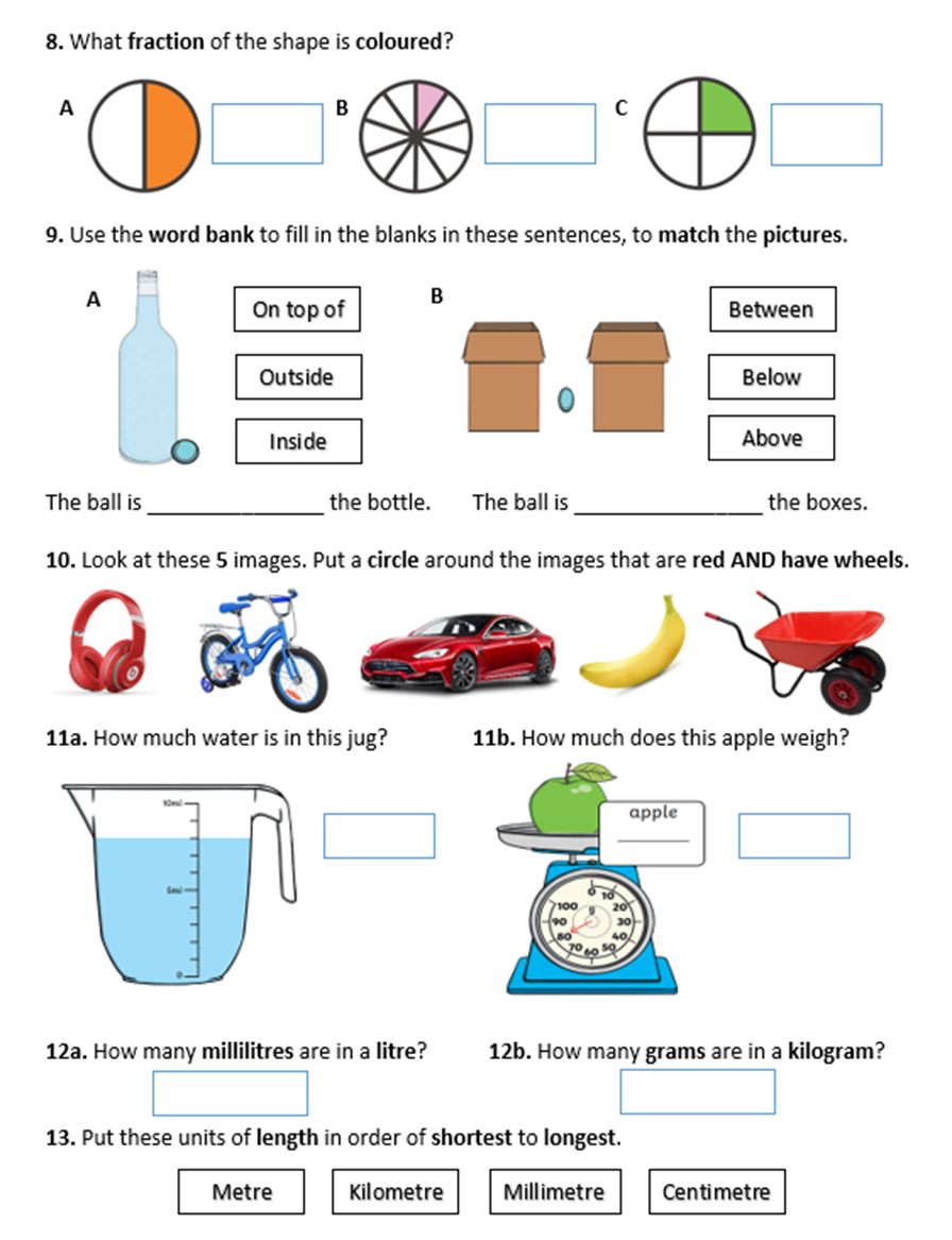 Functional Skills Maths Baseline Assessment Bundle (Entry Level 1 - 3 ...