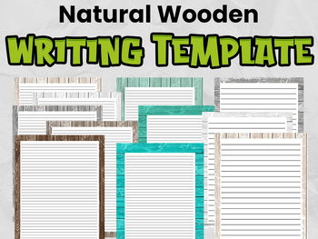 Natural Wooden Writing Templates for Natural Decor & Bulletin Board ...
