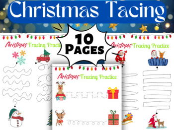 Christmas Tracing Lines Worksheets – 10 Fun Fine Motor Practice Pages ...