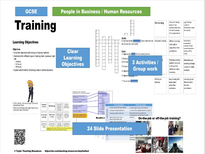 Training - Human Resources GCSE Business Full Lesson | Teaching Resources