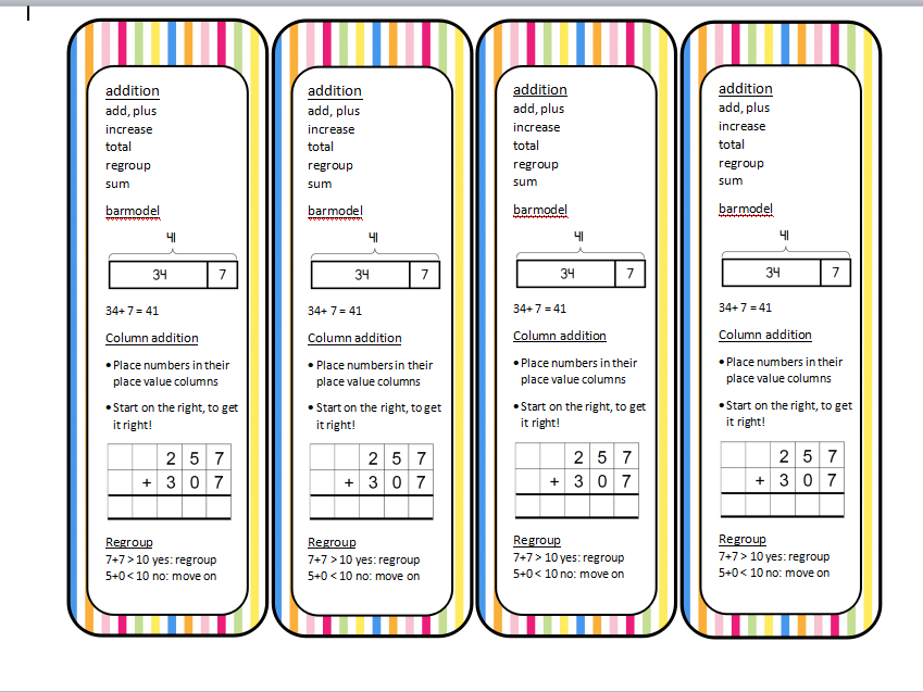 Addition and Subtraction Bookmark | Teaching Resources