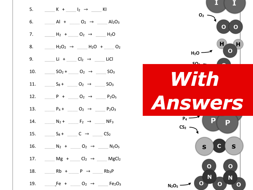 Balancing Chemical Equations Easy Worksheet GCSE Teaching Resources balancing-chemical-equations-easy-worksheet-gcse-teaching-resources