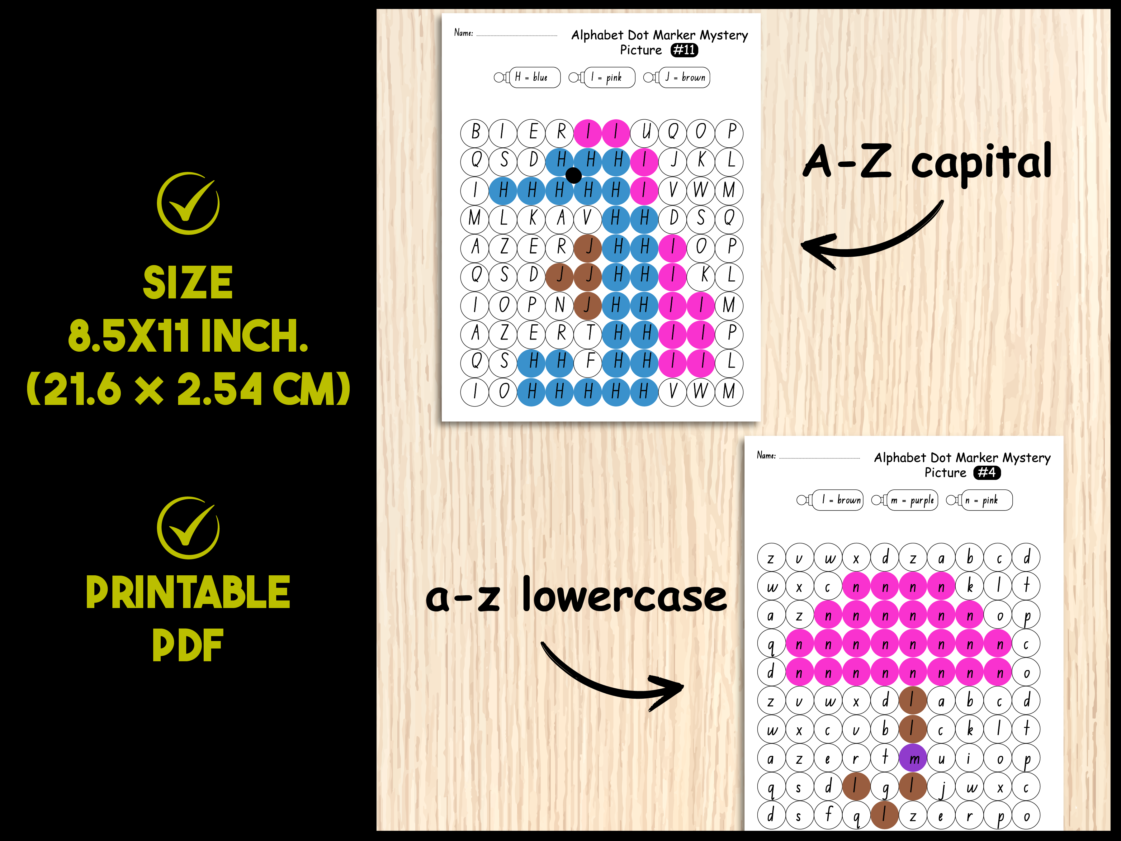 Alphabet Dot Marker Mystery Pictures Activity | Upper and lowercase ...