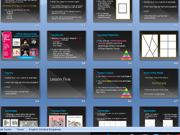 KS3 Presentation - Album Covers, Zentangles and Peruvian Animals. 130 ...