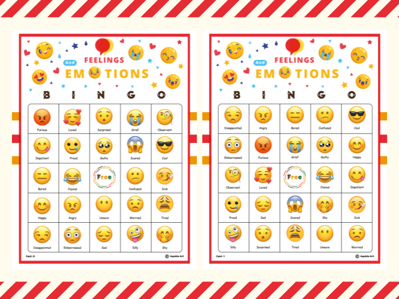 Feelings and Emotions Bingo Game Cards | Free Version | Teaching Resources
