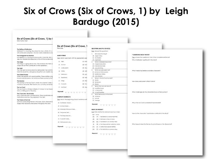 Six of Crows (Six of Crows, 1) by Leigh Bardugo (2015) | Teaching Resources