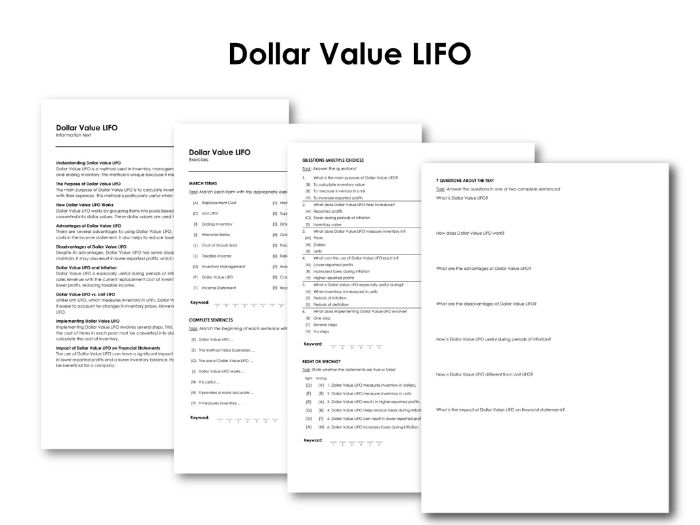 Dollar Value Lifo Teaching Resources