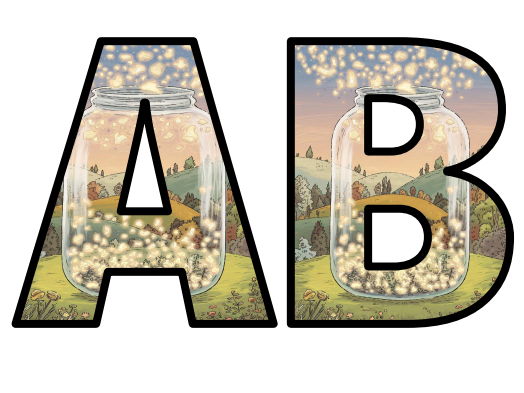 Jar of Dreams Lettering Set Display Title Letters Numbers Signs ...