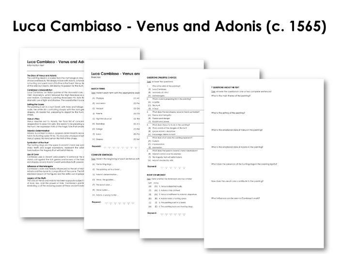 Luca Cambiaso - Venus and Adonis (c. 1565) | Teaching Resources