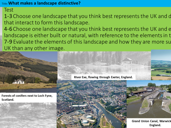 3.1 of the Distinctive Landscapes Topic in the OCR B SPEC | Teaching ...