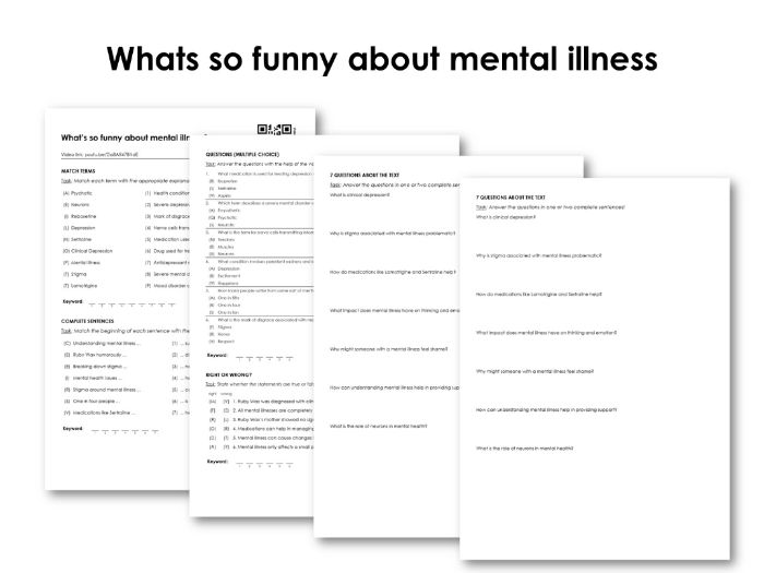 Whats so funny about mental illness | Teaching Resources