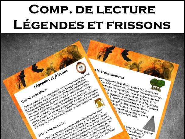 Compréhension de lecture - Légendes et frissons / French Reading ...