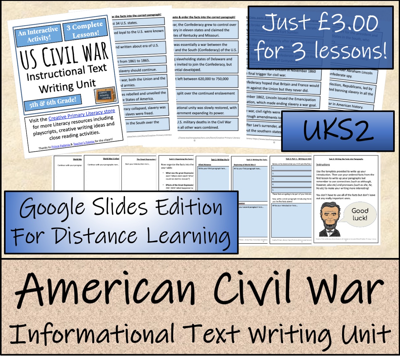 UKS2 American Civil War Informational Text Writing Unit | Digital ...