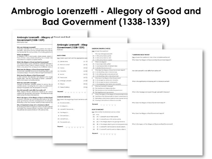 Ambrogio Lorenzetti - Allegory of Good and Bad Government (1338-1339 ...