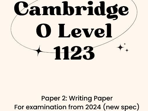 Cambridge O Level 1123 (NEW SPEC 2024) | Teaching Resources