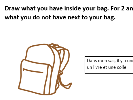 Dans mon sac Y7 | Teaching Resources