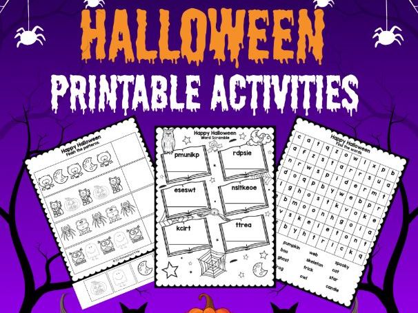 Halloween Activity Pack | Crafts & Word Games | Teaching Resources