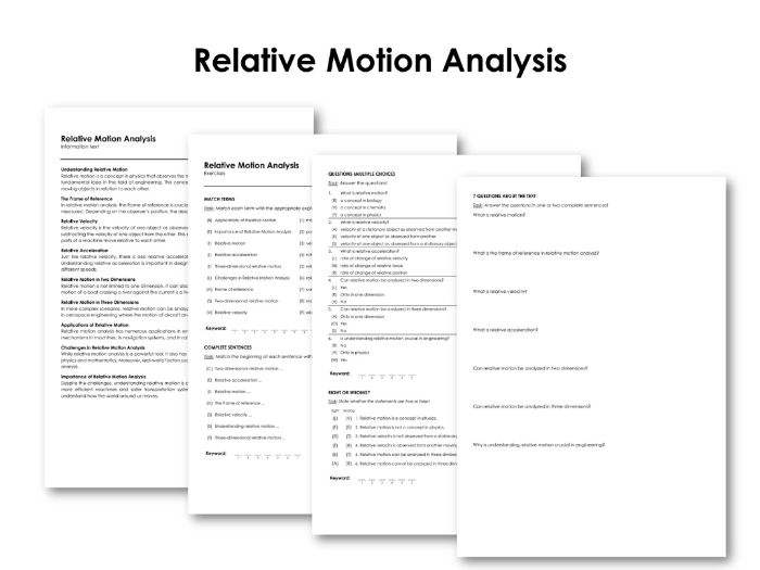 Relative Motion Analysis Teaching Resources