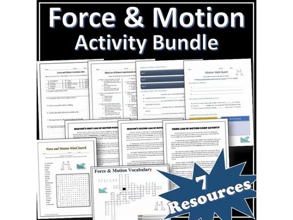 Force & Motion Activity Bundle | Science Webquests | Puzzles | EDITABLE ...
