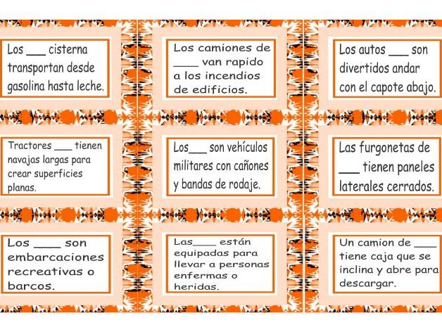 Transportation and Vehicles Spanish 4 Worksheet-2 Game-1 Exam Bundle ...