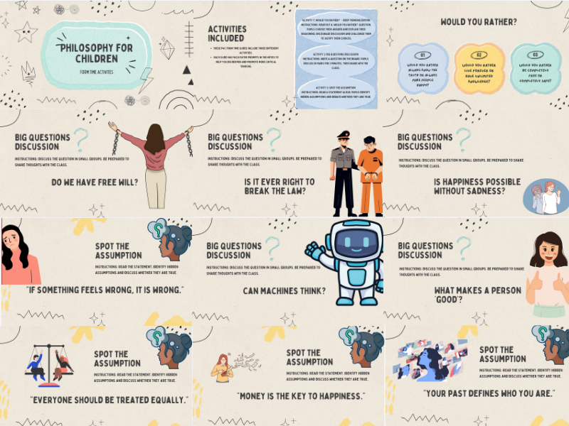 Engaging P4C Form Time Activities | Teaching Resources